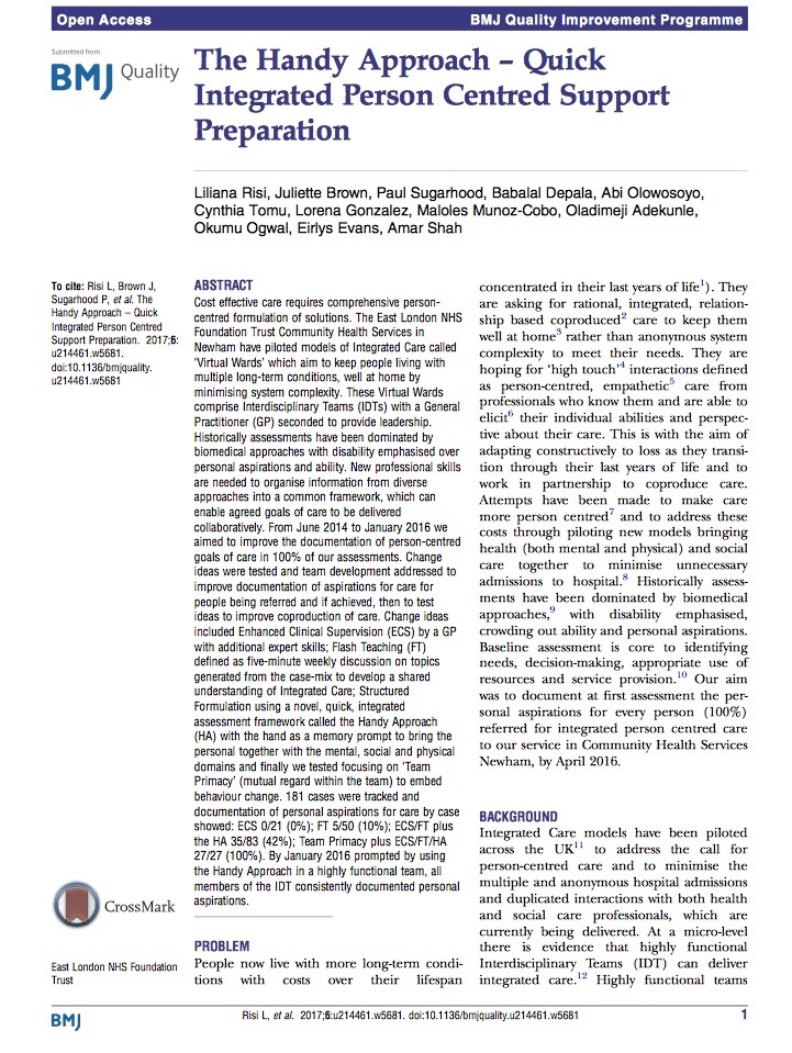 Handy Approach To Care